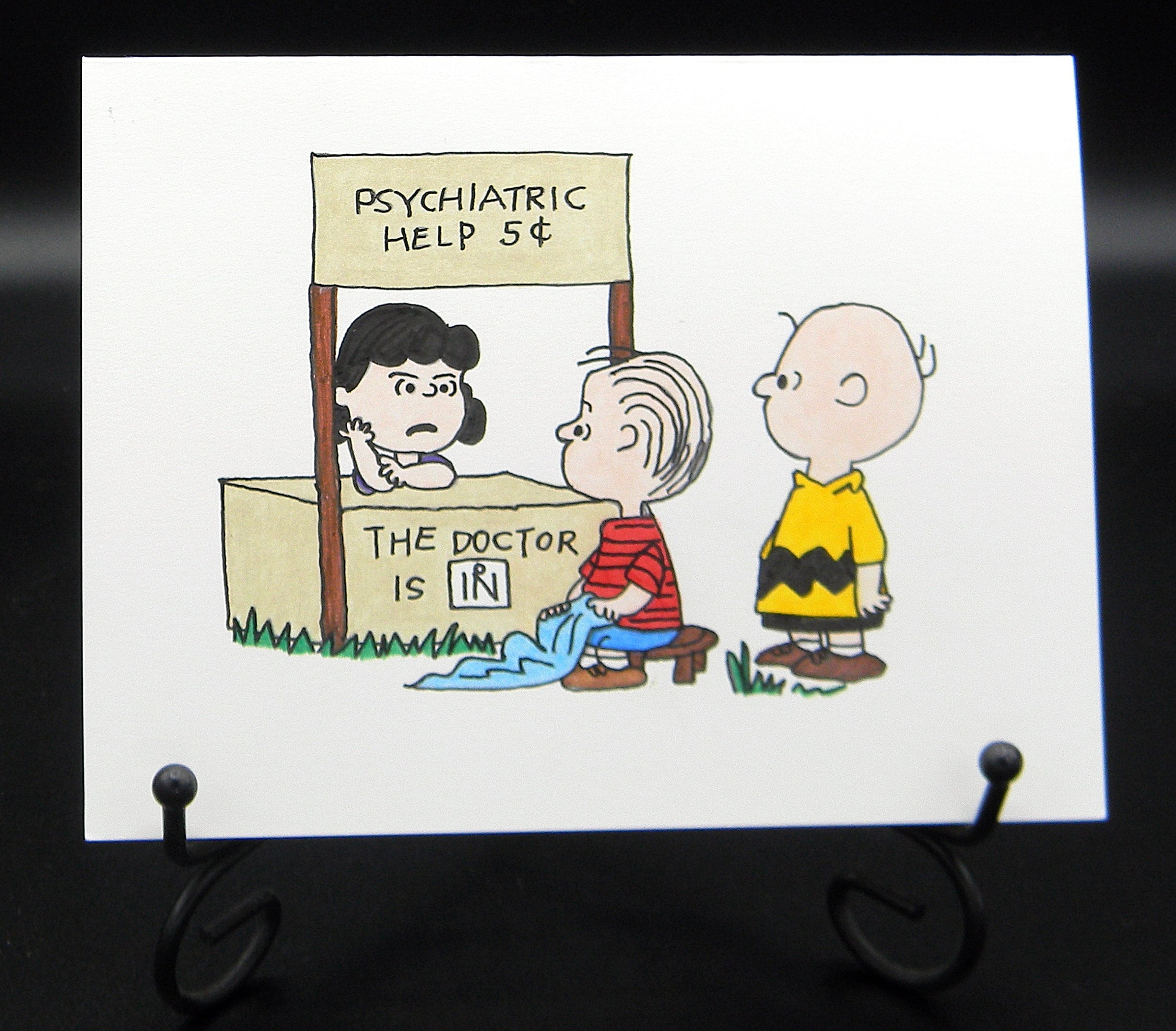 Charlie Brown, Linus, Lucy Psychiatric Booth: Add a Greeting or Leave ...