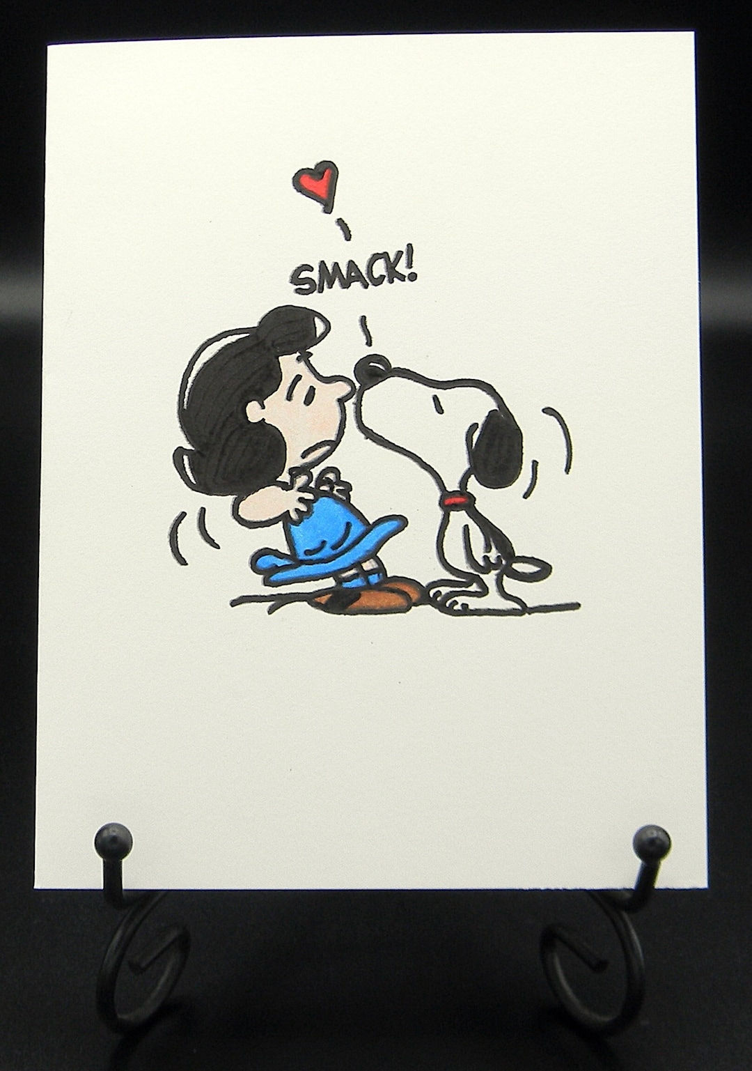 Snoopy Kisses Lucy Card: Add a Greeting or Leave Blank - Etsy