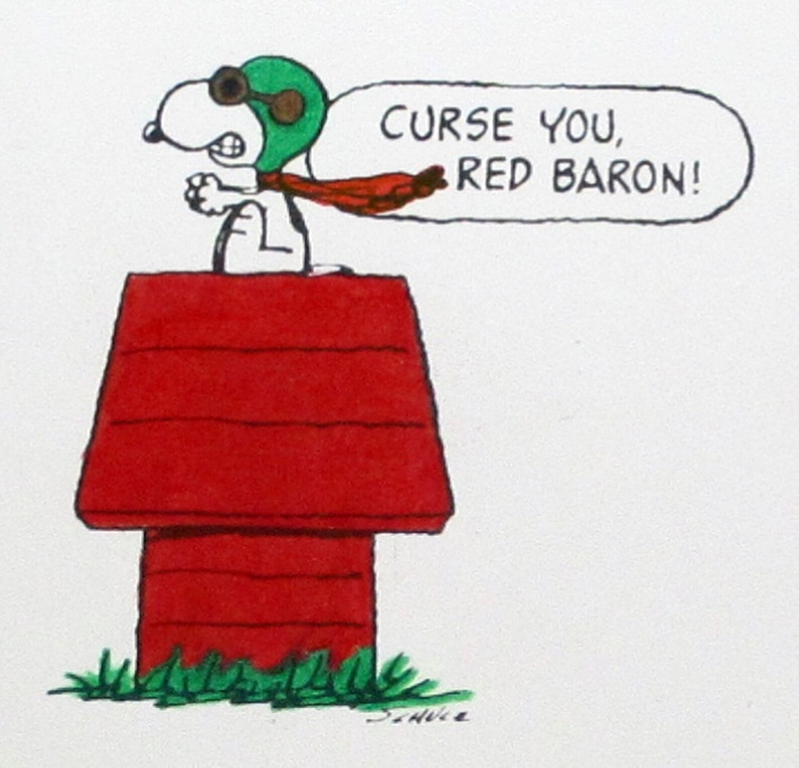 Snoopy Curse You Red Baron Card: Add a Greeting or Leave Blank | Etsy