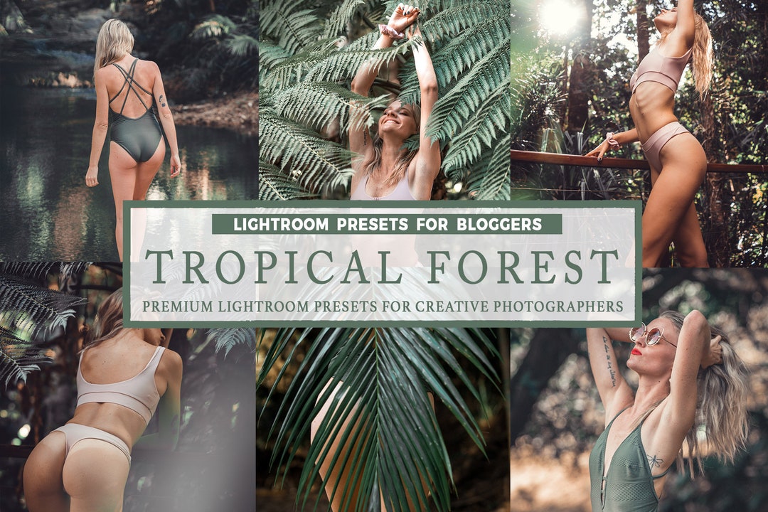 6 LIGHTROOM Preset Aesthetic, Tropical Forest Blogger, Photo Preset, Moody Minimal Tone, Muted ...