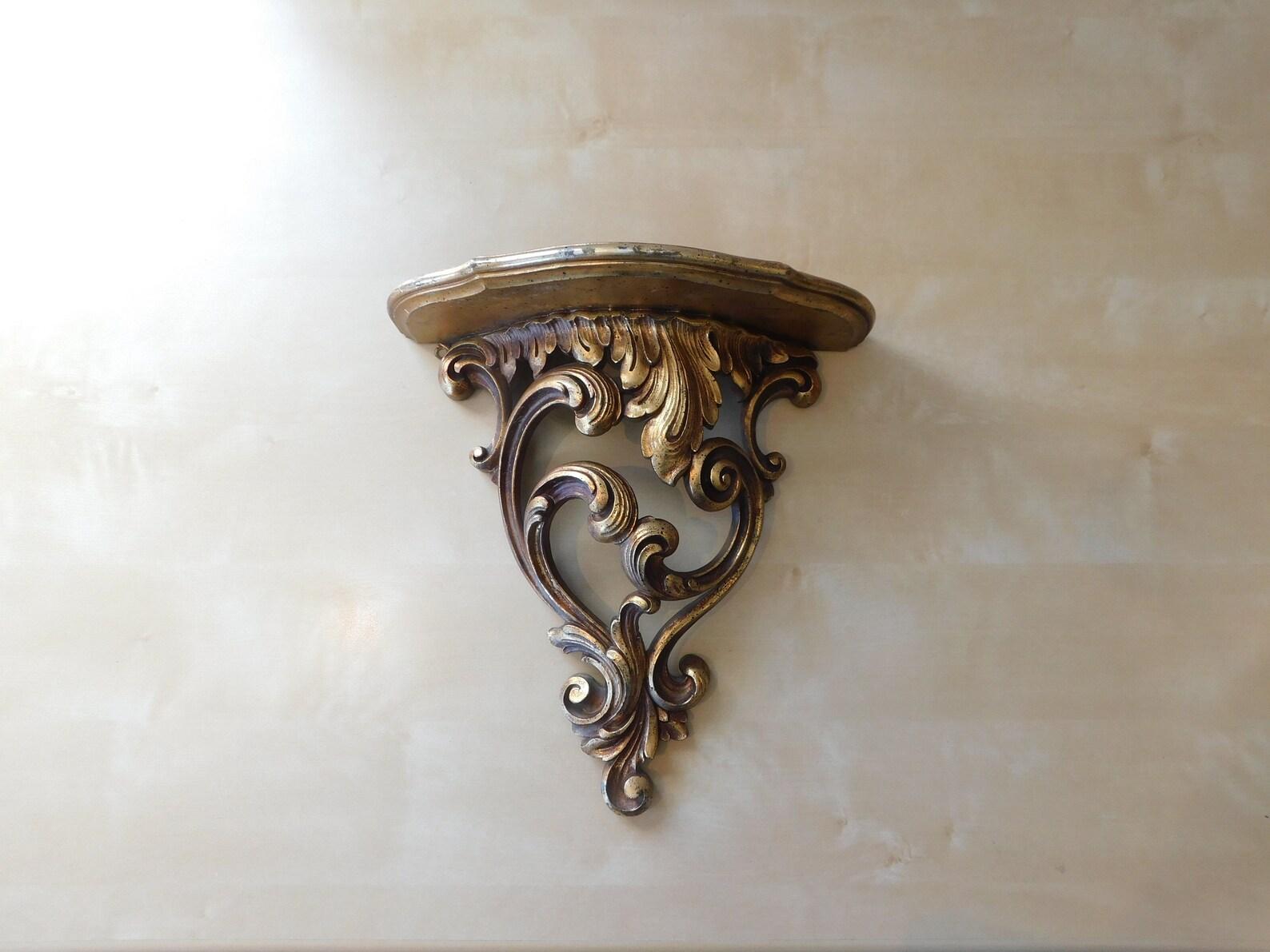 Ornate Gold Gilt Scroll Wall Shelf by Syroco USA Wall - Etsy
