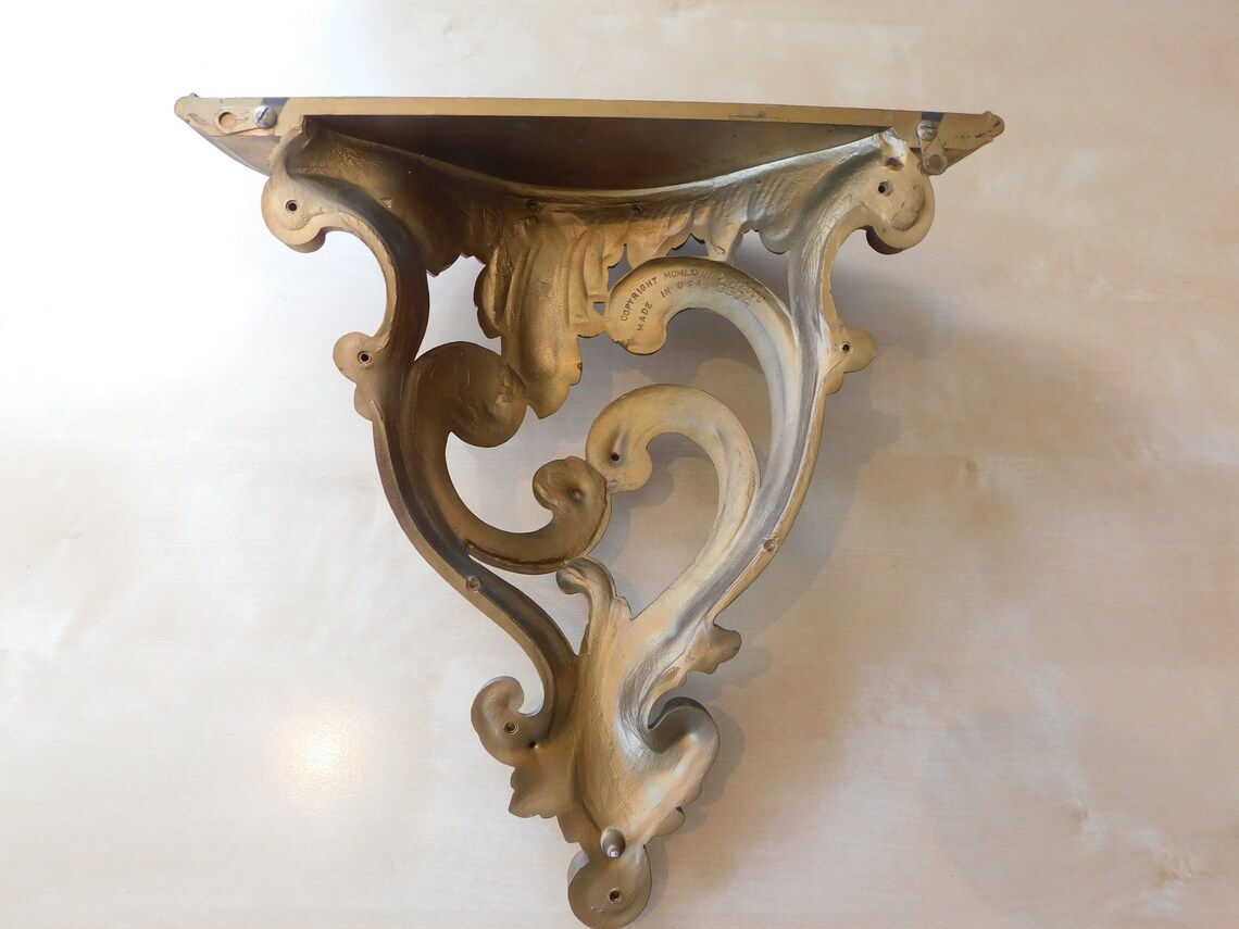Ornate Gold Gilt Scroll Wall Shelf by Syroco USA Wall - Etsy