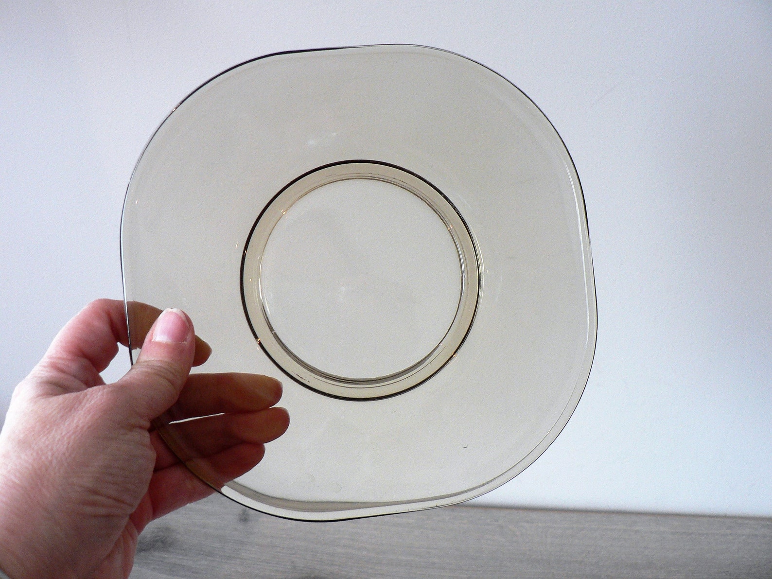 MCM Joe Colombo Brown Smoke Glass Plate Italian Modernism | Etsy