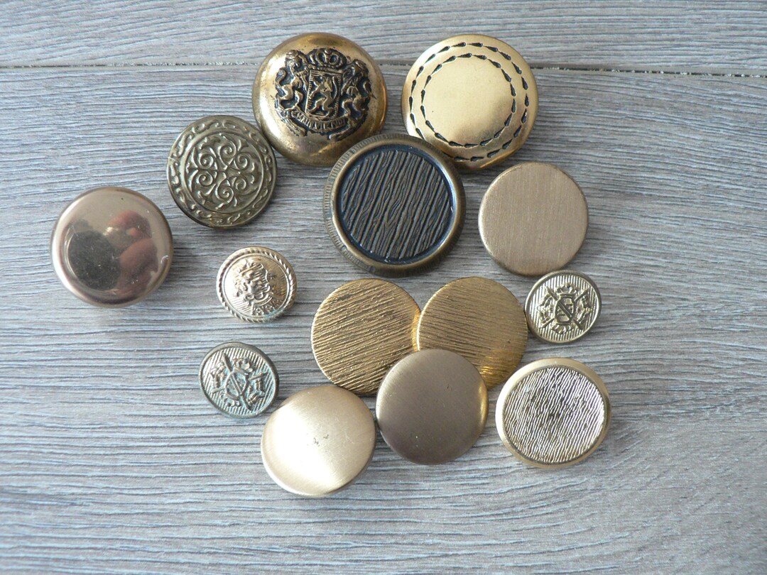 Vintage Brass Buttons Collection - Etsy
