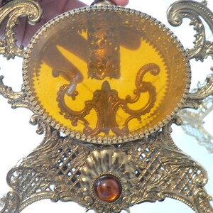 Ornate Gold Filigree Vanity Set - Large Vanity Mirror Tray - Perfume ...