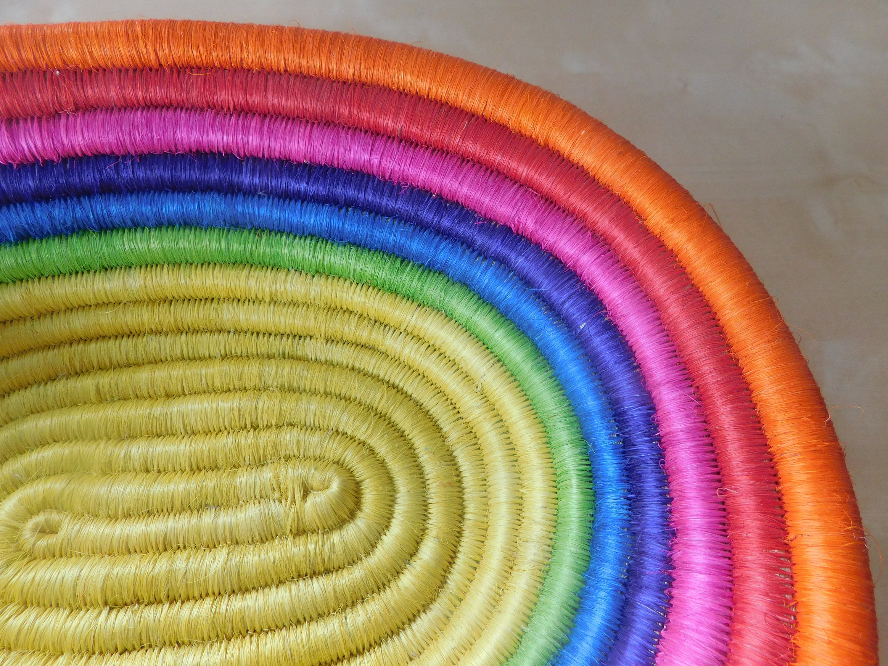 Colorful Coil Weave Basket - Etsy