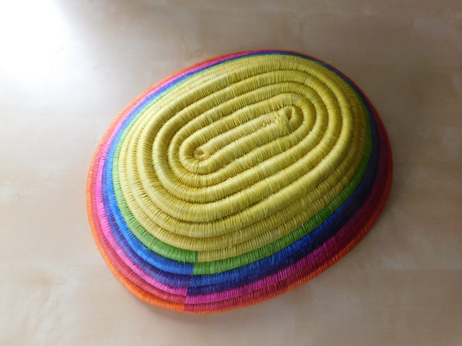 Colorful Coil Weave Basket - Etsy