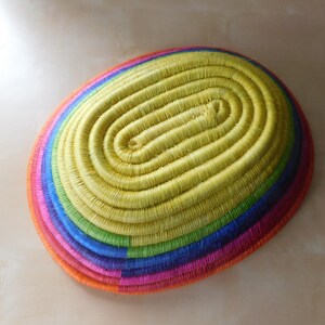 Colorful Coil Weave Basket - Etsy