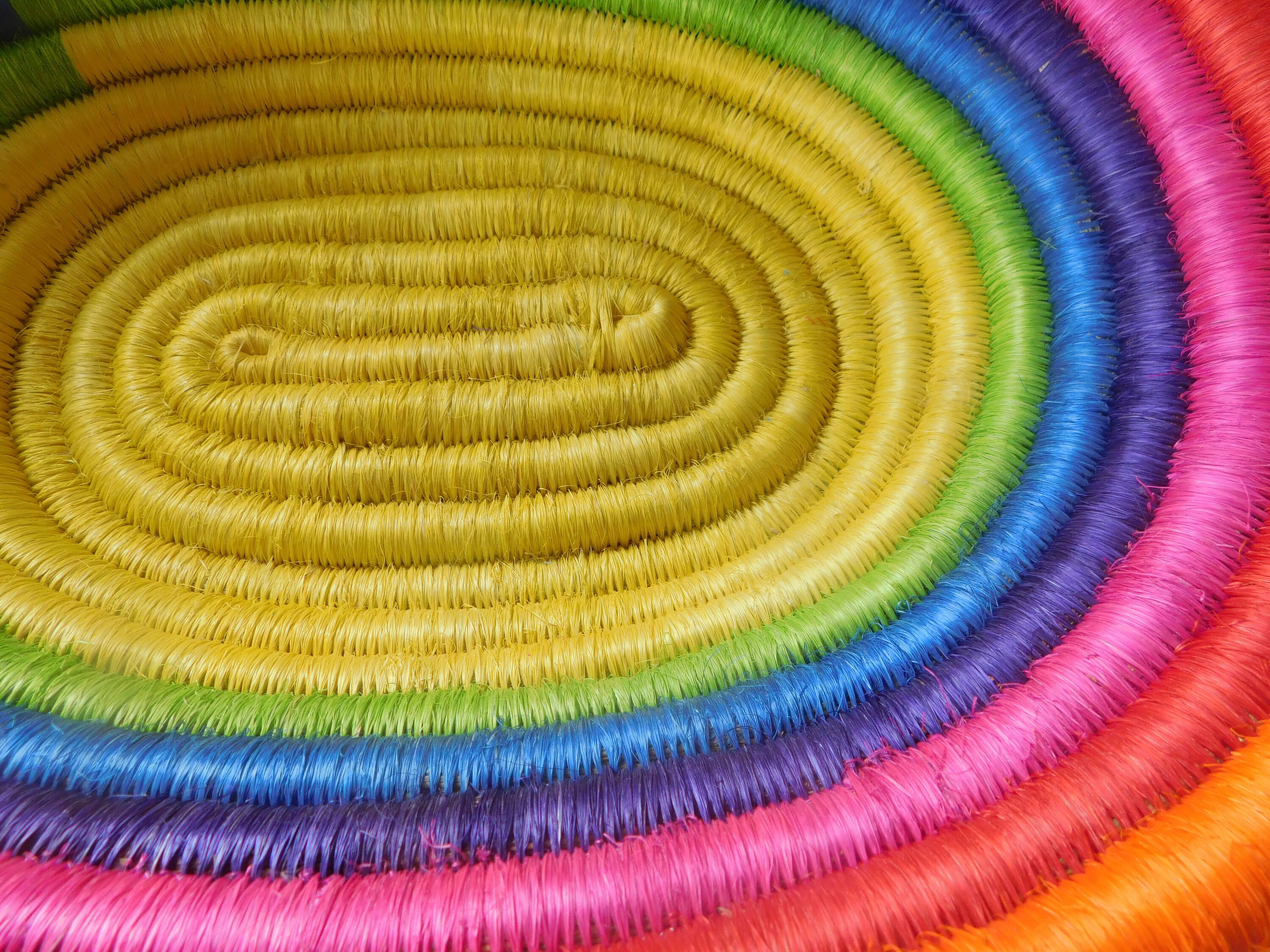 Colorful Coil Weave Basket - Etsy