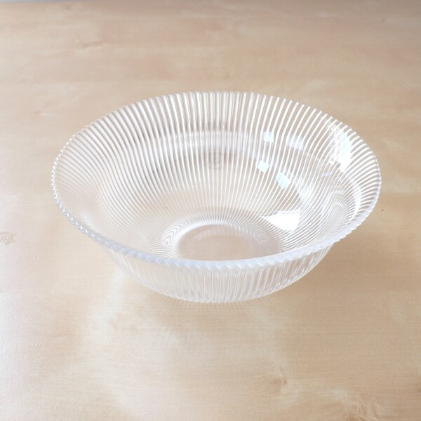 Ribbed Glass Bowl - Etsy