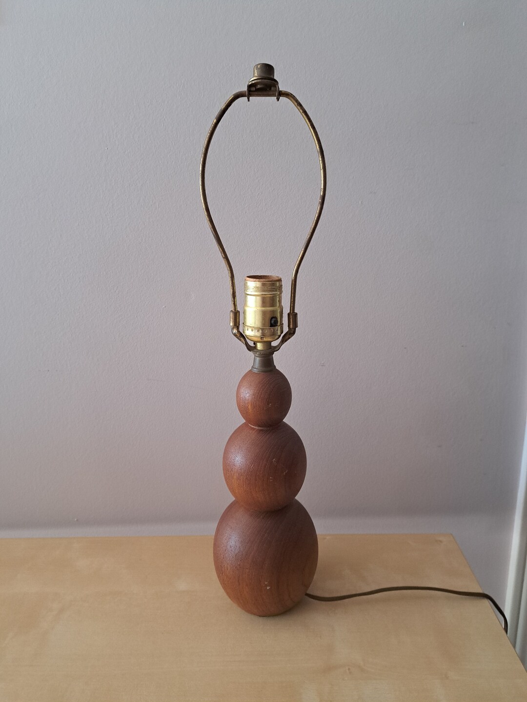 MCM Tiered Balls Teak Lamp - Etsy