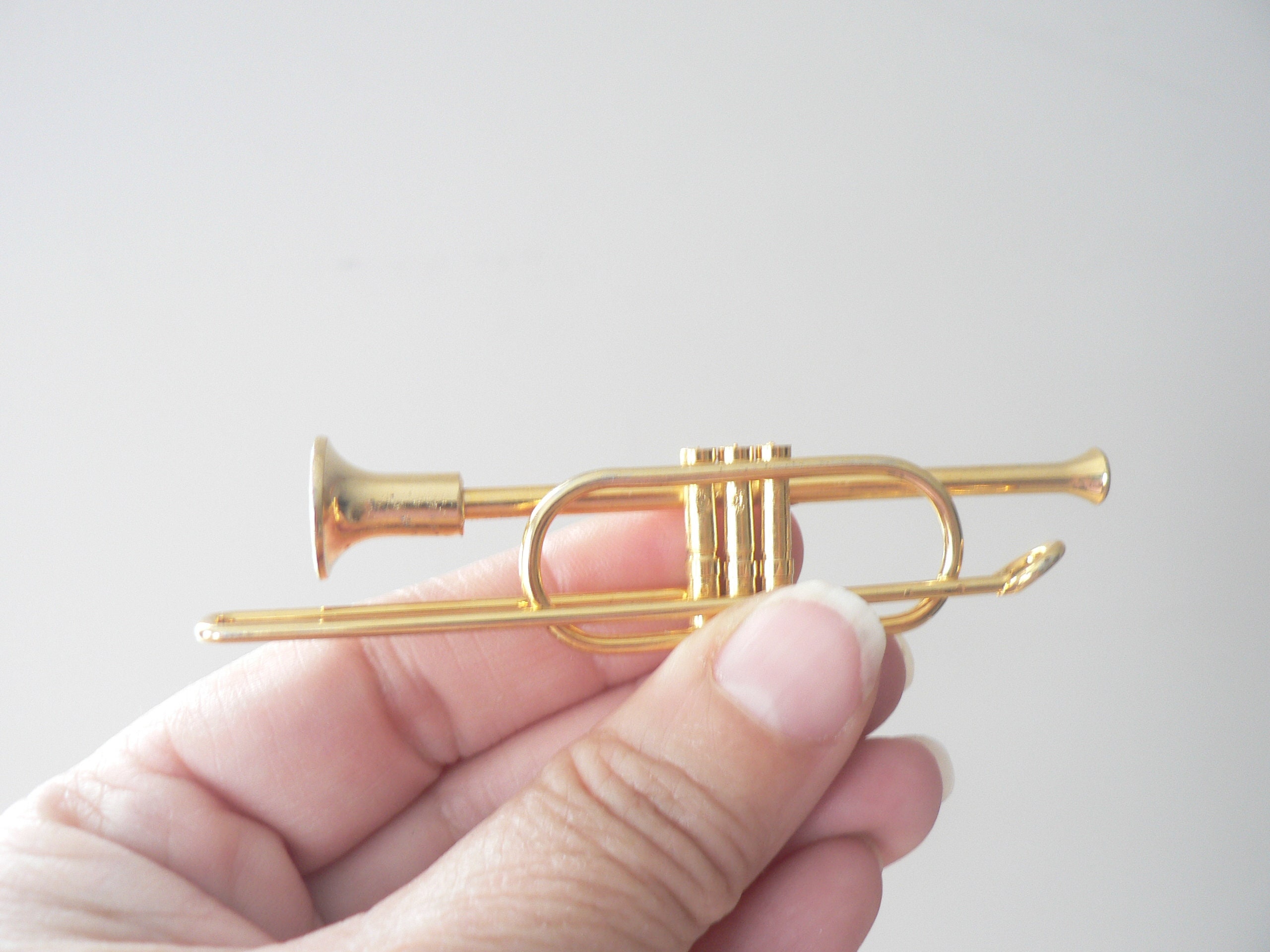 1 0ne Gold Metal Musical Instrument Ornament Cello Harp - Etsy Canada