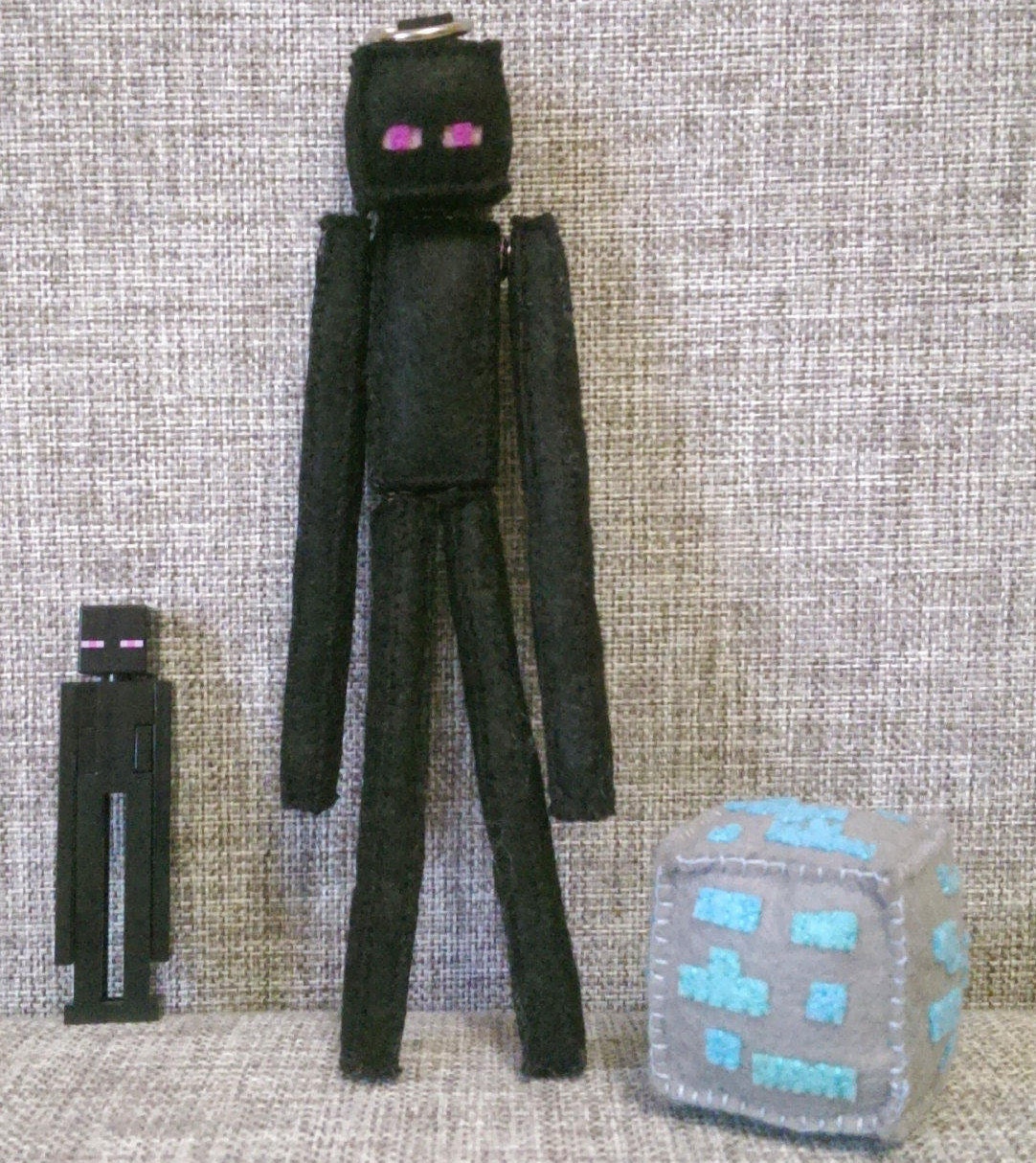 Minecraft Enderman Stuffed Felt Handmade Plush, Computer Game, Birthday ...