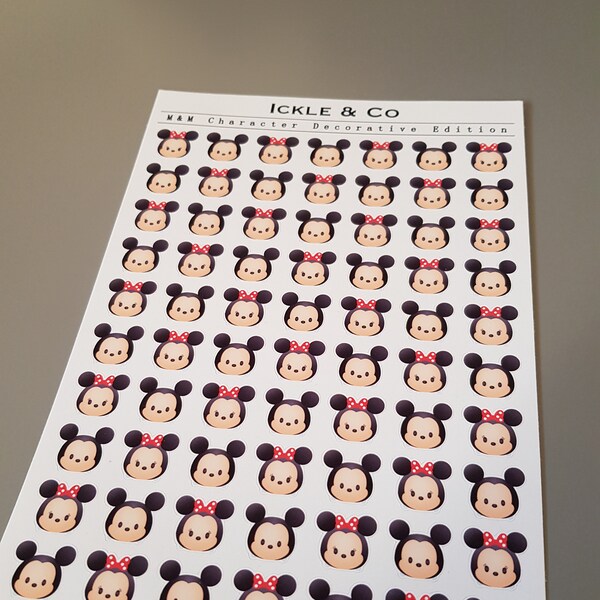 Mickey Heads Character Stickers - Etsy