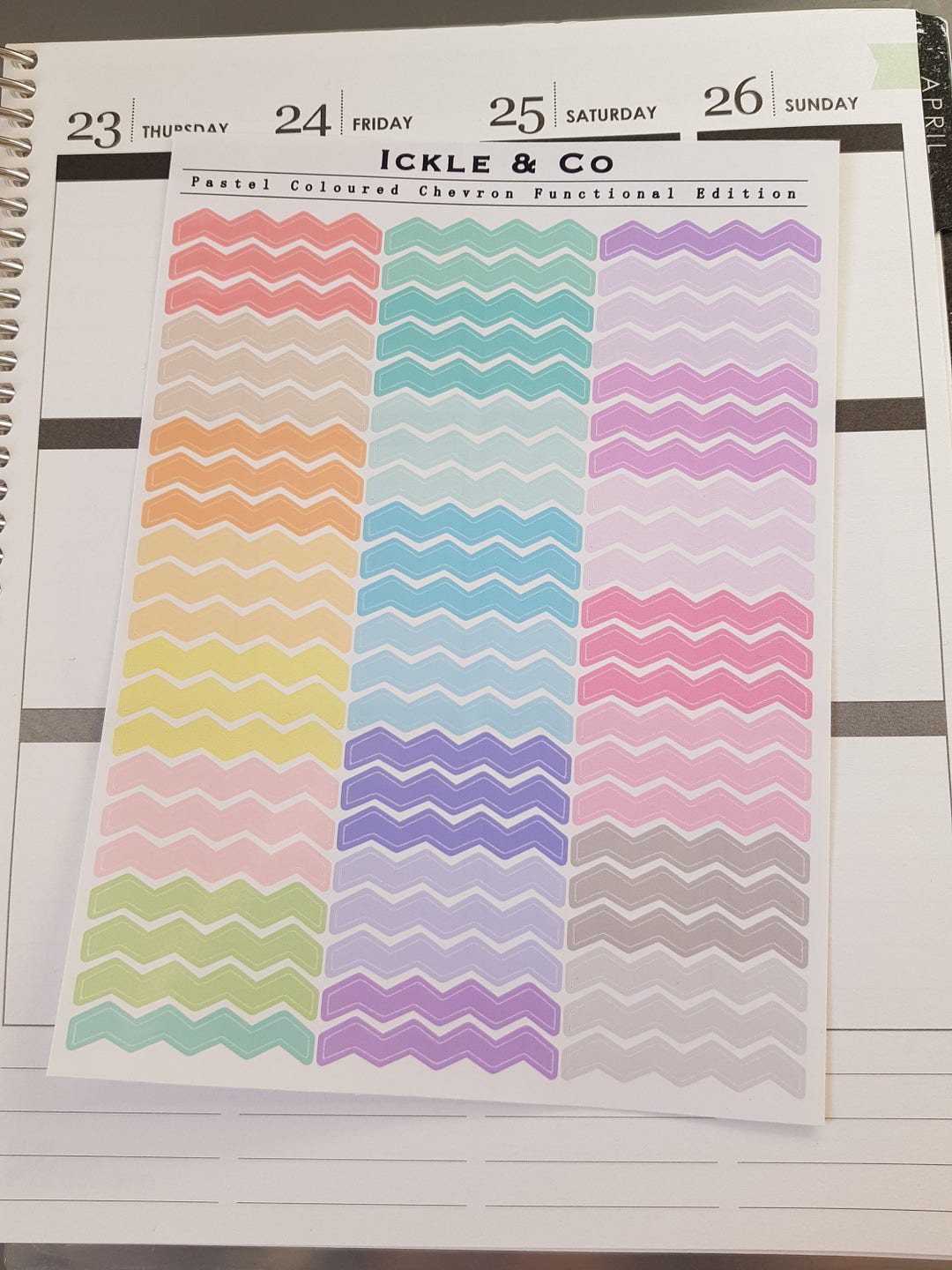 Pastel Chevron Divider Planner Stickers Bullet Journal - Etsy