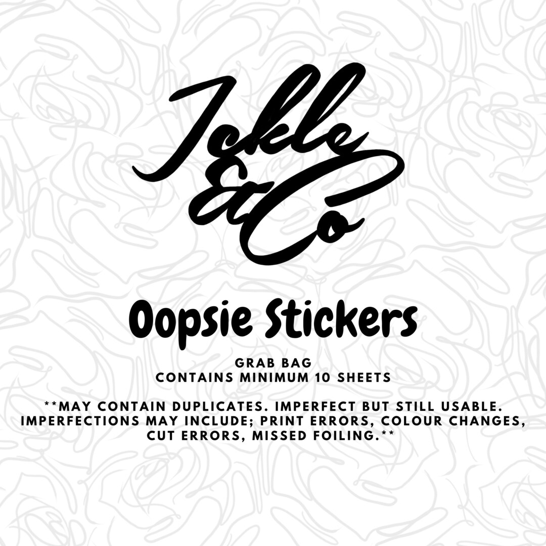 Imperfect Stickers Oops Oopsie Sticker Grab Bag Pick N - Etsy