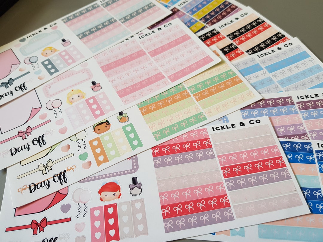 Princess Inspired Mixed Sampler Sheets Bow Headers Princess Characters ...