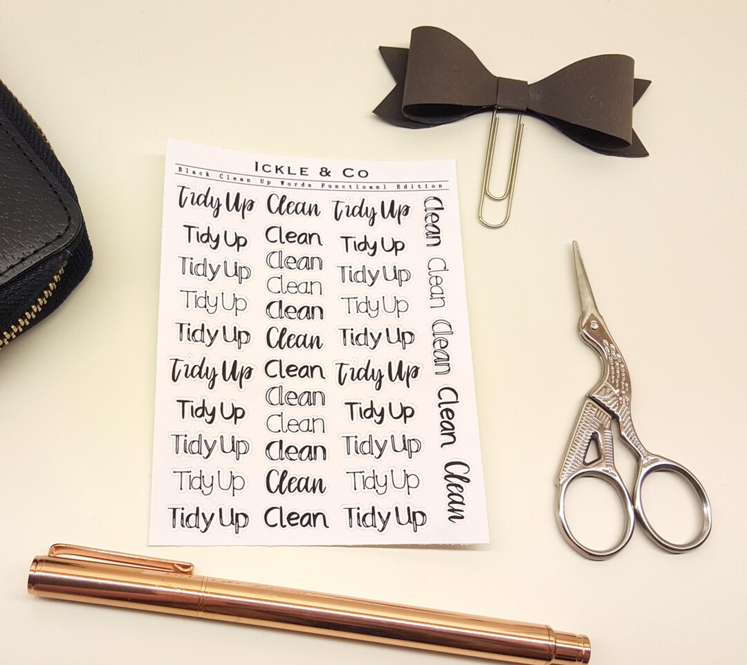 Script Clean and Tidy up Word Planner Stickers Functional Edition ...
