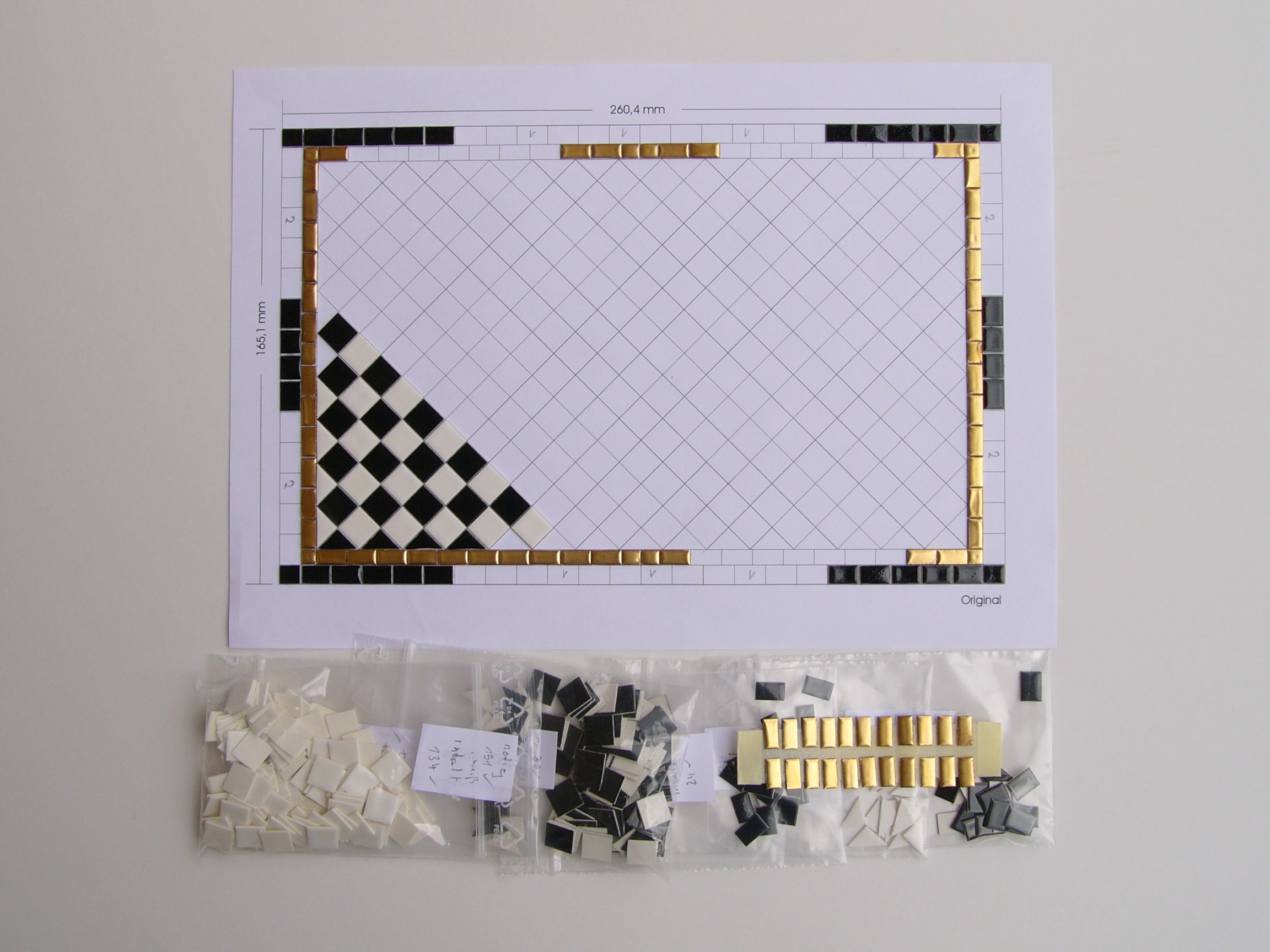 Miniature Tiles for Floor of 10 1/4 X 6 1/2 Inches 260 Mm X | Etsy