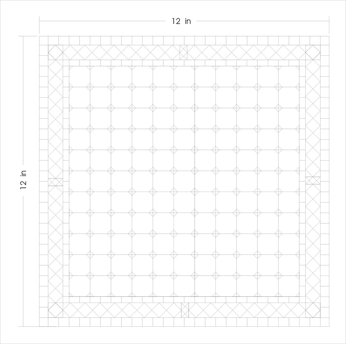 Tiles for Floor of 12 X 12 Inch Design Castle With Border of - Etsy