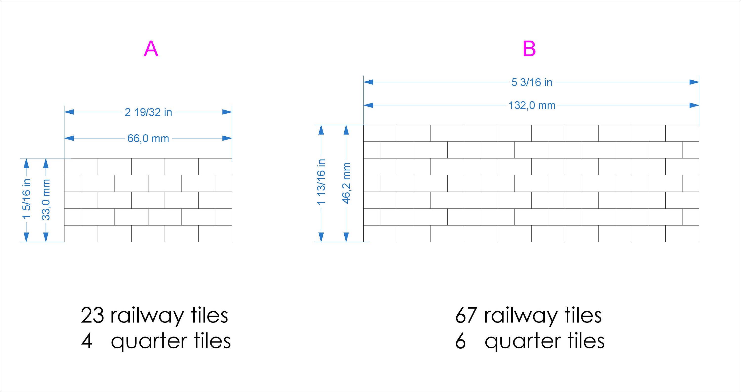 1/2 Inch Subway / Metro Miniature Tiles 1/2 Inch 126 Mm - Etsy