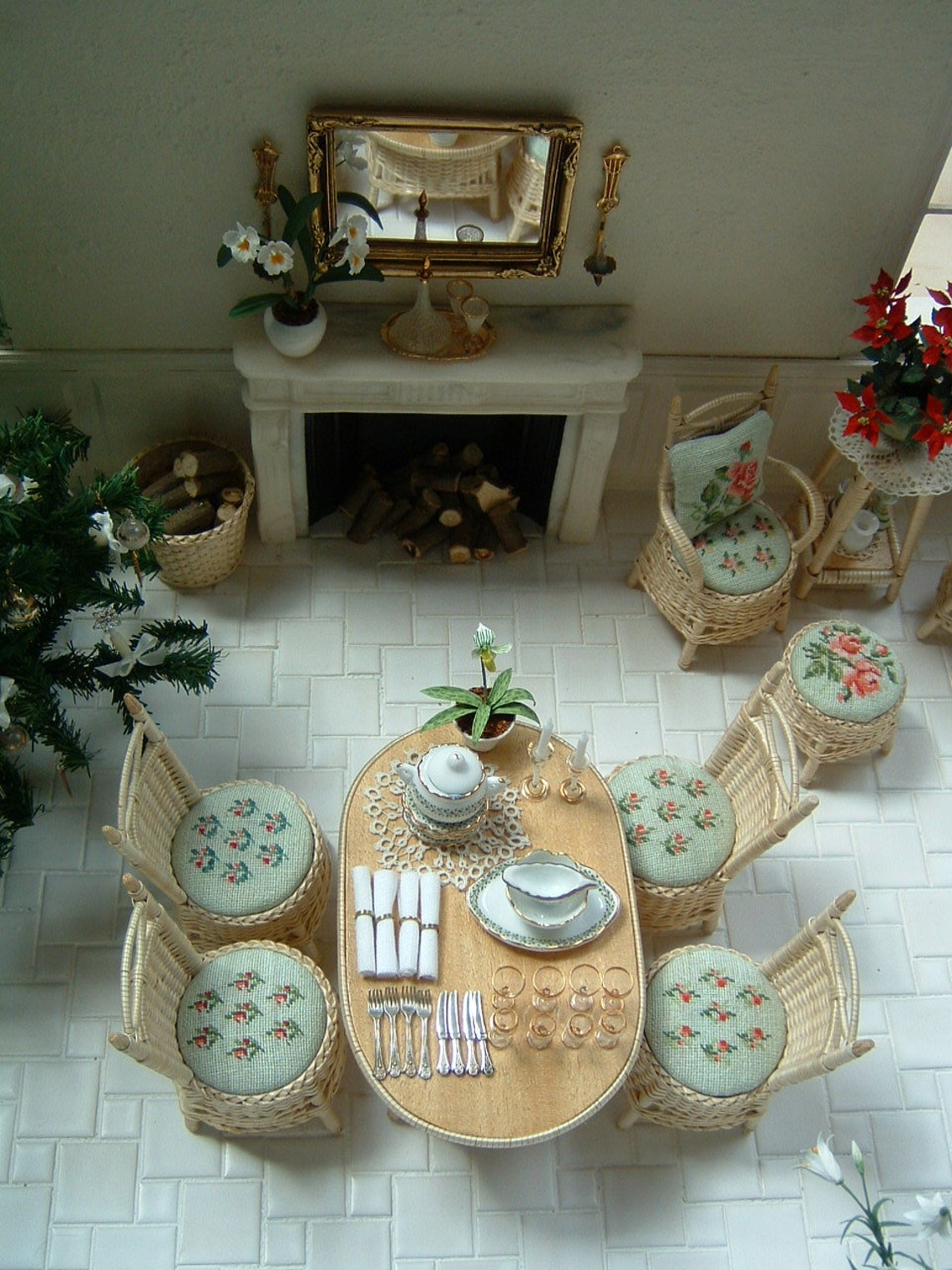 Kit:miniature Tiles Basic Pattern for a Floor of 13 3/4 Inch | Etsy