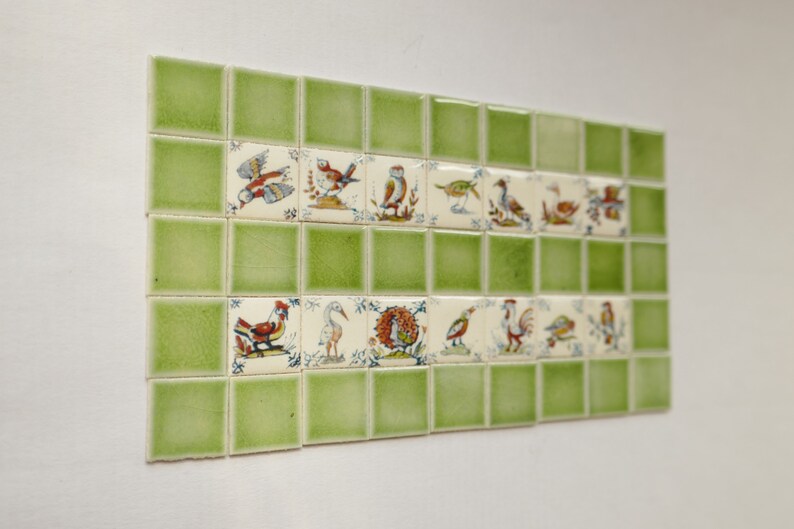 14 Miniature Porcelain Tiles Printed Dutch Designs - Etsy