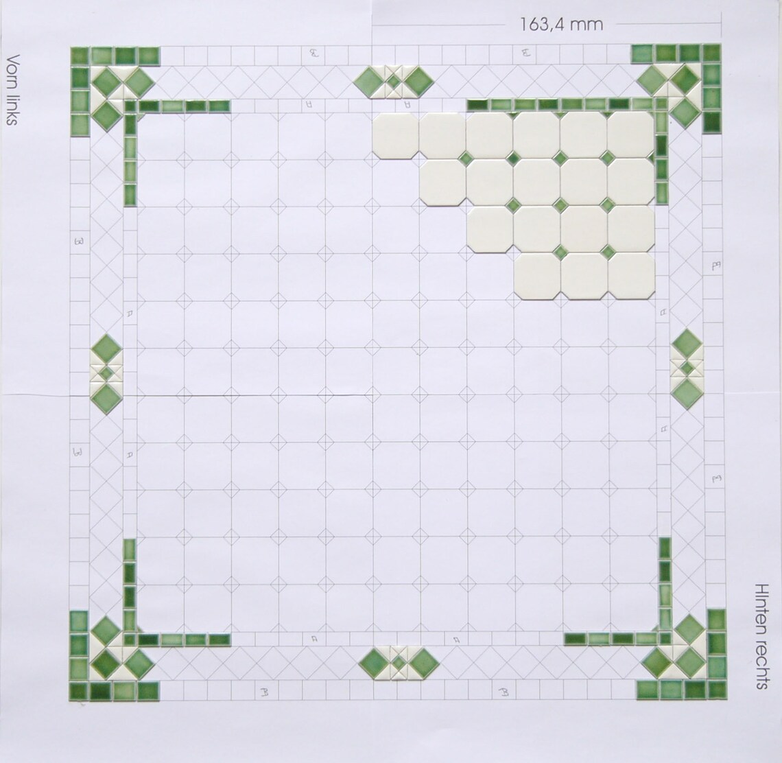 Tiles for Floor of 12 X 12 Inch - Design Castle With Border of Tiles in ...