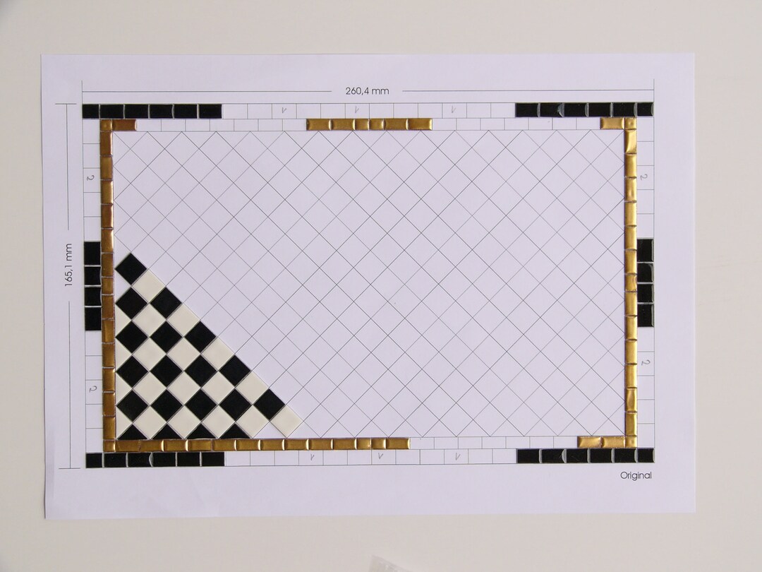 Miniature Tiles for Floor of 10 1/4 X 6 1/2 Inches ( 260 Mm X 165 Mm ...