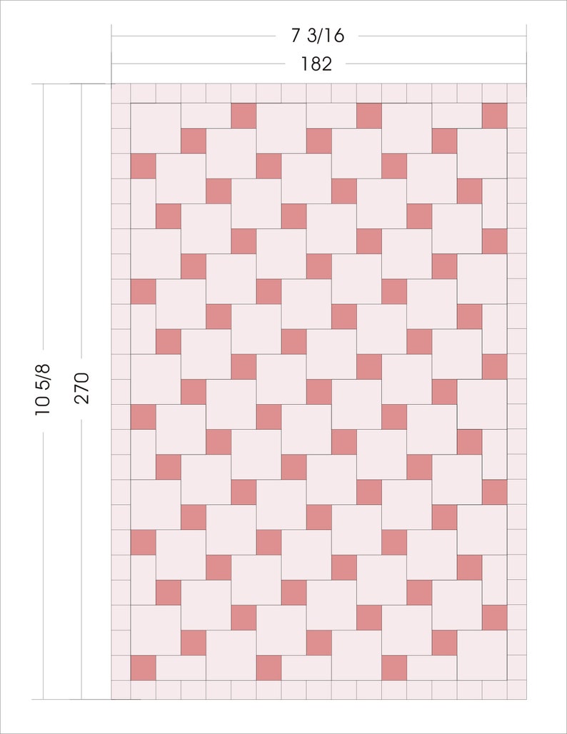 Kit:miniature Tiles Basic Pattern for a Floor of 7 3/16 Inch | Etsy