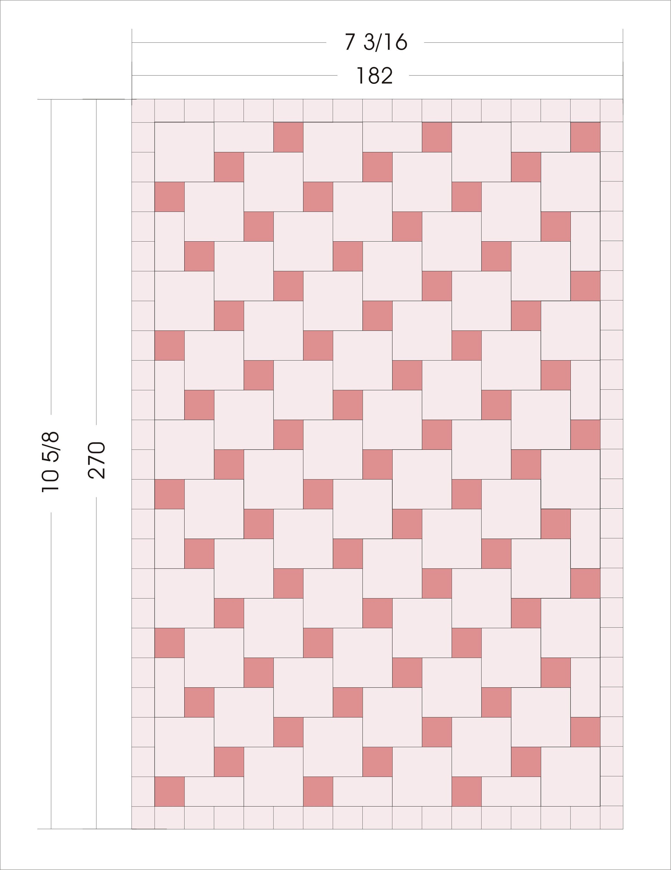 Kit:miniature Tiles + Basic Pattern for a Floor of 7 3/16 X 10 5/8 Inch ...