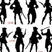 Female Pirate 7(vinyl Sticker, Vinyl Decal, Laptop, Tumbler, Notebook ...