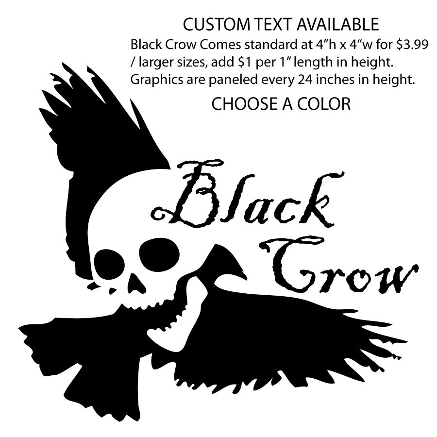 Black Crow, Wall Decal, Interior, Exterior, Vinyl Sticker, Pirate Flag ...