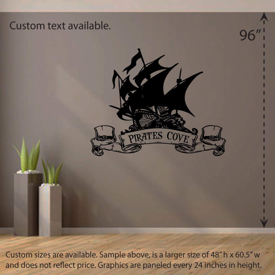 Pirates Cove, Wall Decal, Interior, Exterior, Vinyl Sticker, Pirate ...