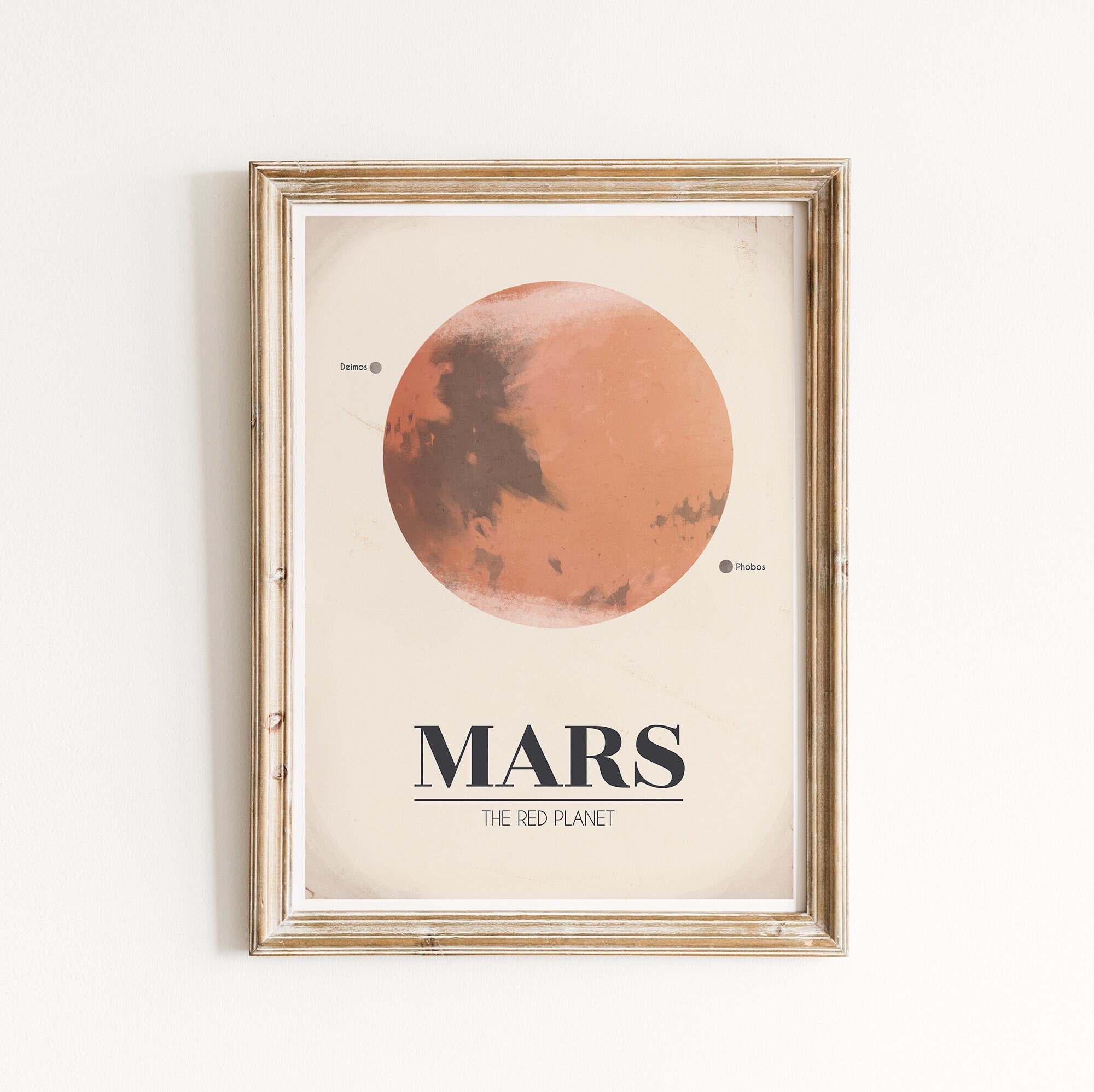 Mars Print Mars Wall Art the Red Planet Nursery Wall Art | Etsy