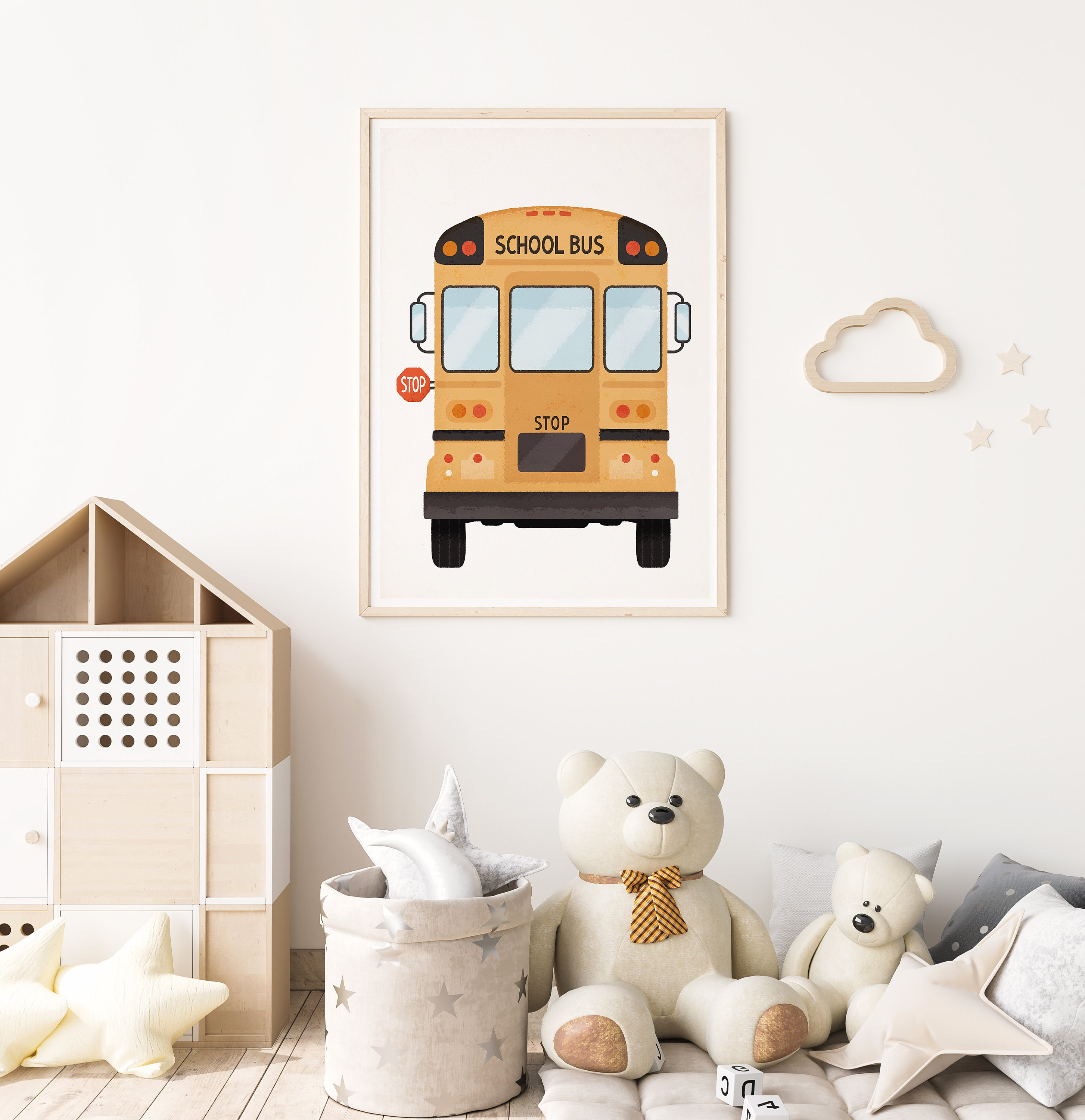 Yellow School Bus Nursery Print: Transportation Wall Art - Etsy