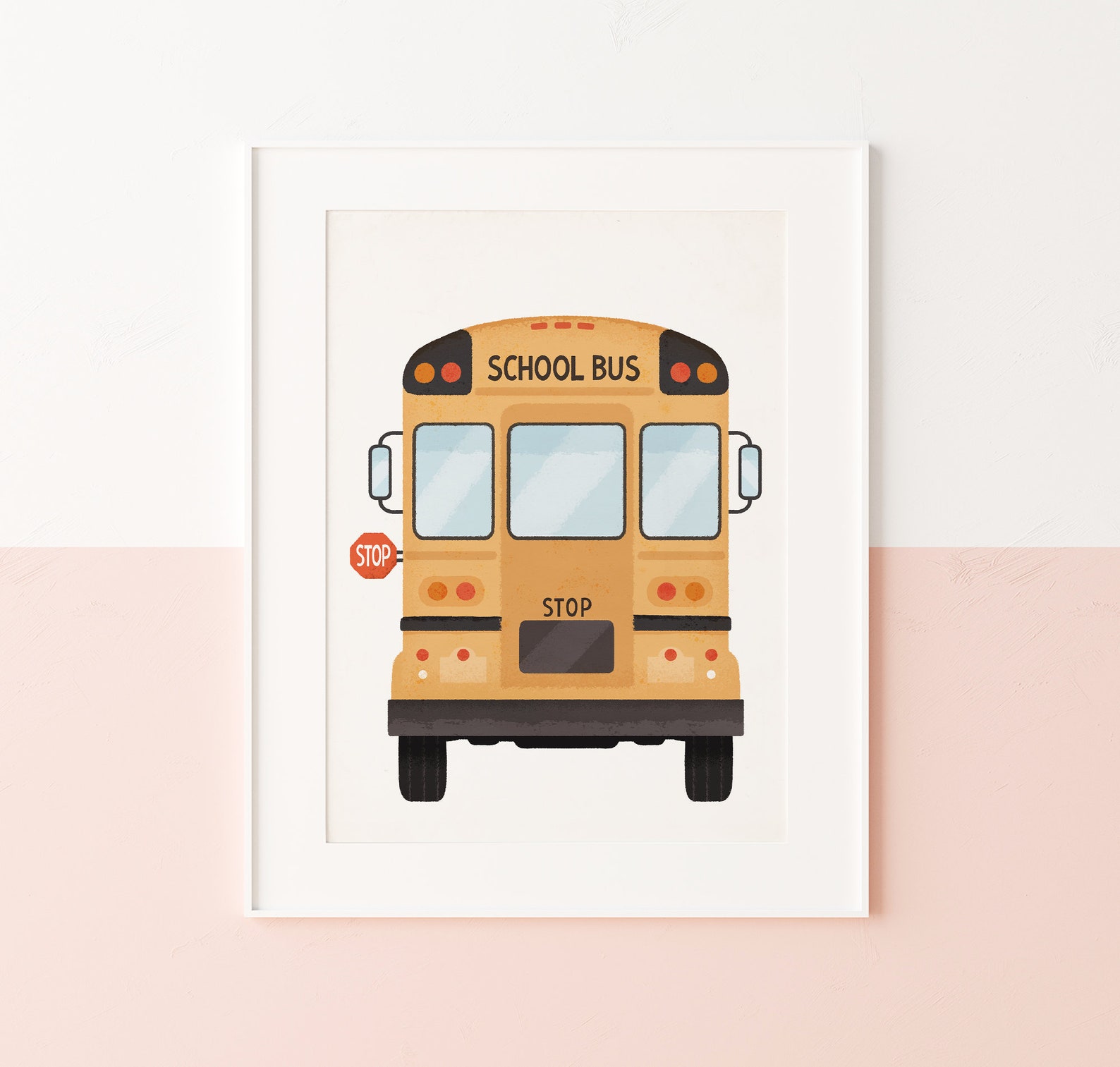 School bus nursery Yellow bus print Nursery wall art Cars | Etsy