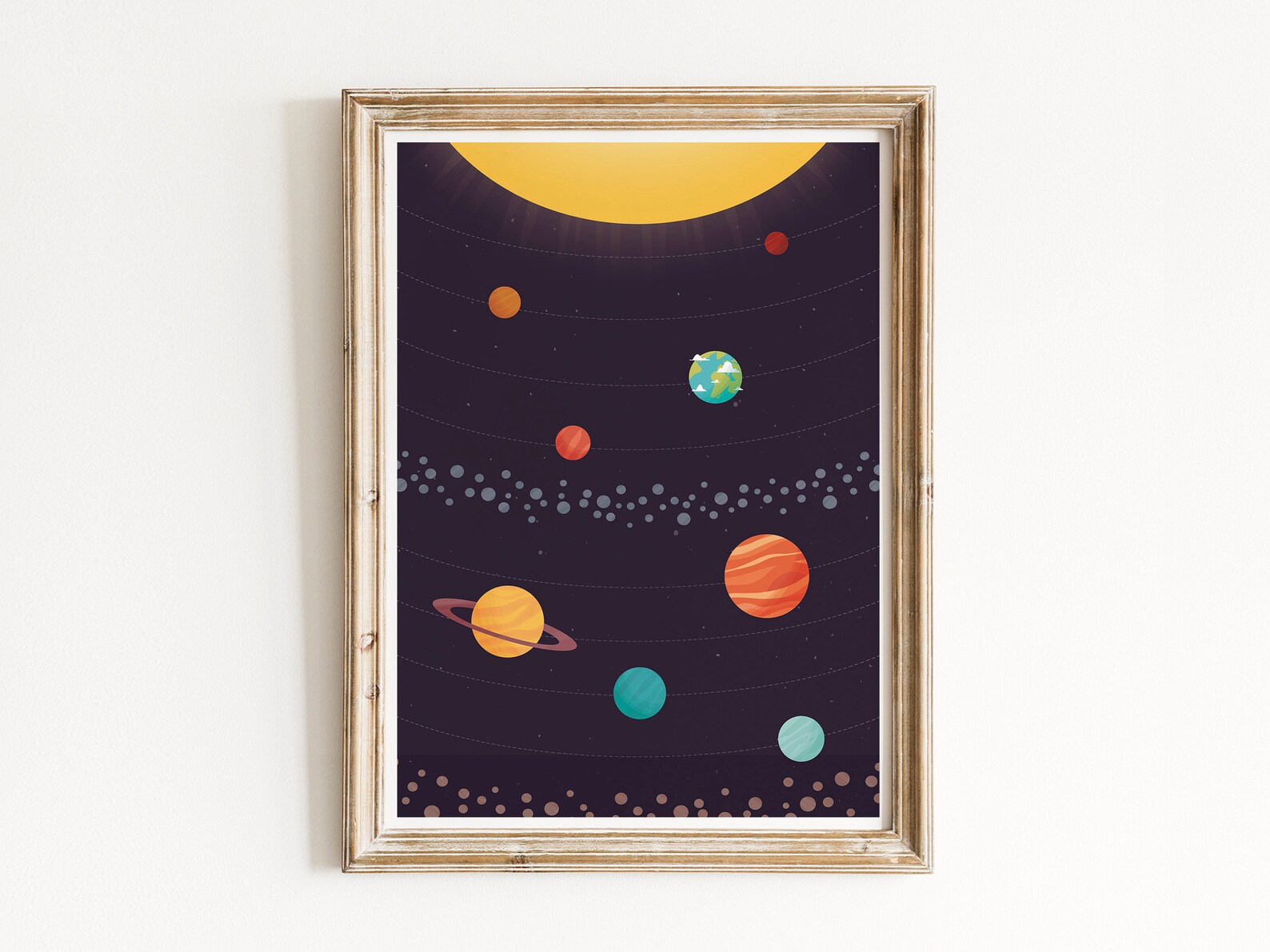 Planets Illustration Solar System Print Nursery Art Kids - Etsy