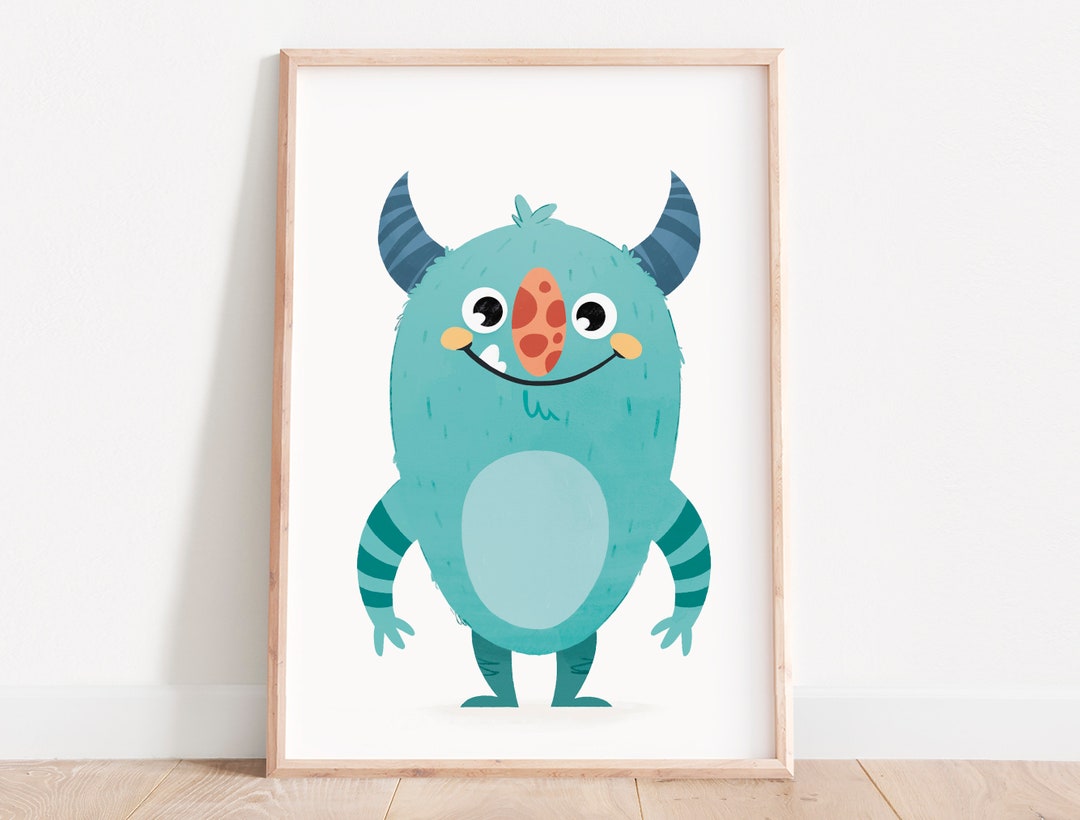 Cute Monster Print, Little Monster, Nursery Wall Art, Cute Monster Art ...