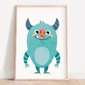 Cute Monster Print, Little Monster, Nursery Wall Art, Cute Monster Art ...