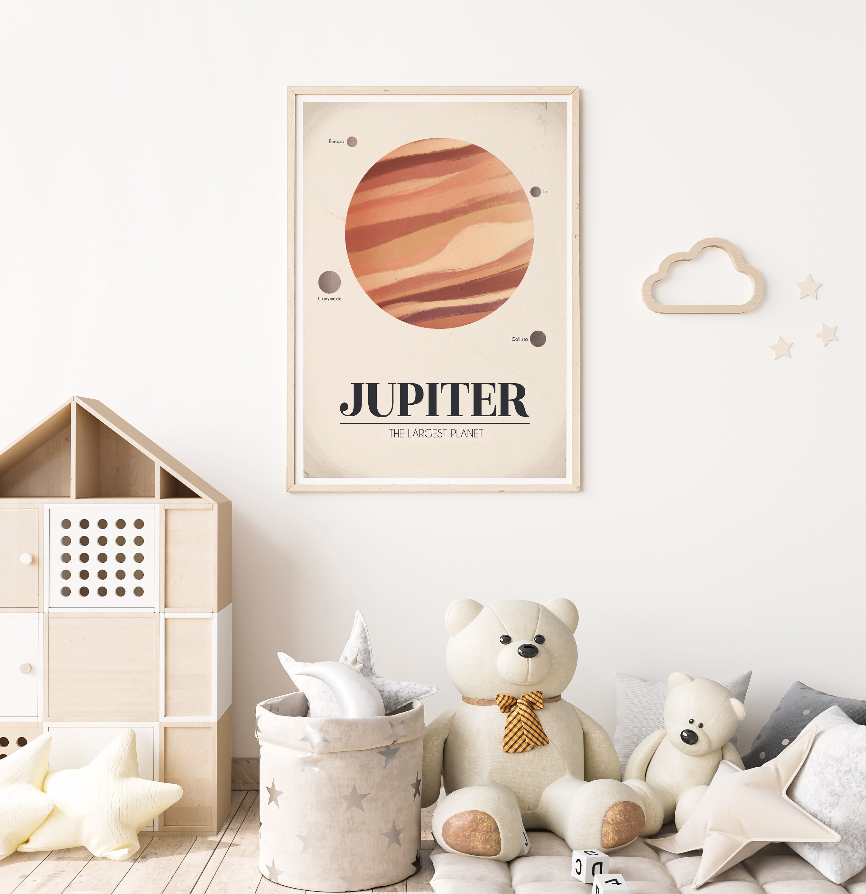 Planets Illustration Solar System Print Nursery Art Kids | Etsy