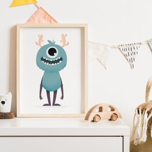 Kids Room Decor, Nursery Print, Illustration Monster, Nursery Wall ...