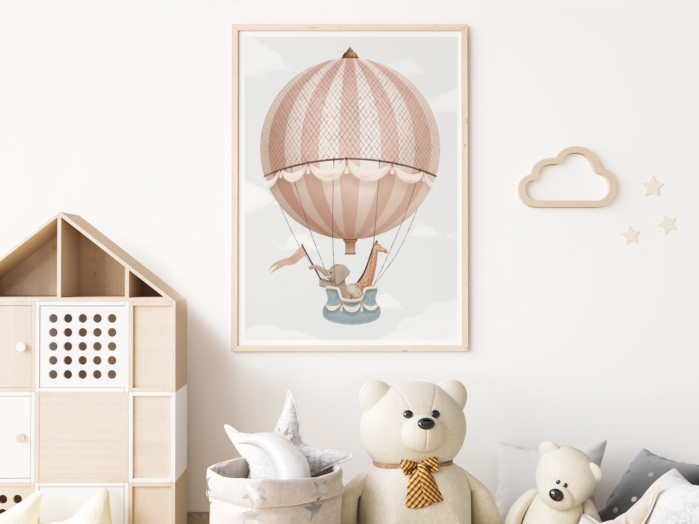 Nursery Wall Decor Balloon Wall Art Balloon Nursery Giraffe - Etsy