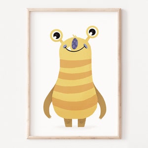 Kids Room Decor, Nursery Print, Illustration Monster, Nursery Wall ...