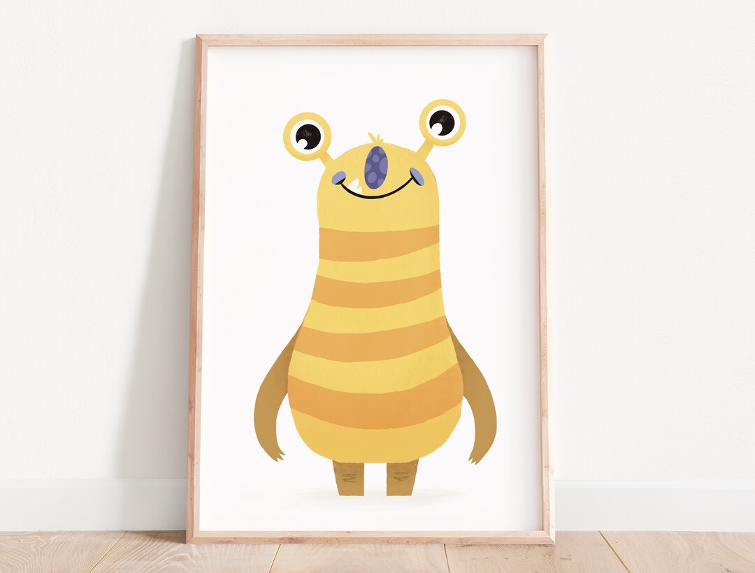 Kids Room Decor, Nursery Print, Illustration Monster, Nursery Wall ...