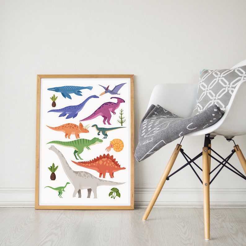 Dinosaurs print Dinosaurs wall art Nursery dinosaurs | Etsy