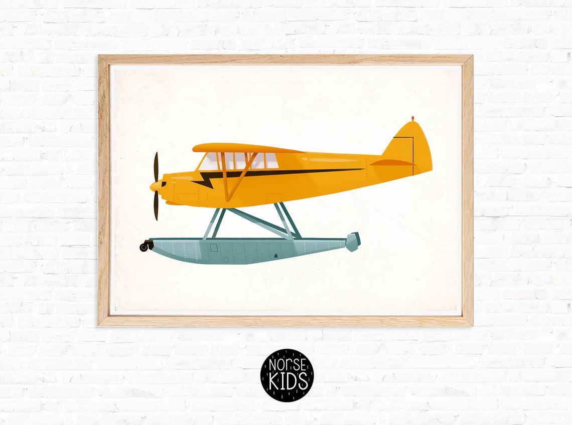 Airplane Print Transportation Print Vintage Plane Print | Etsy