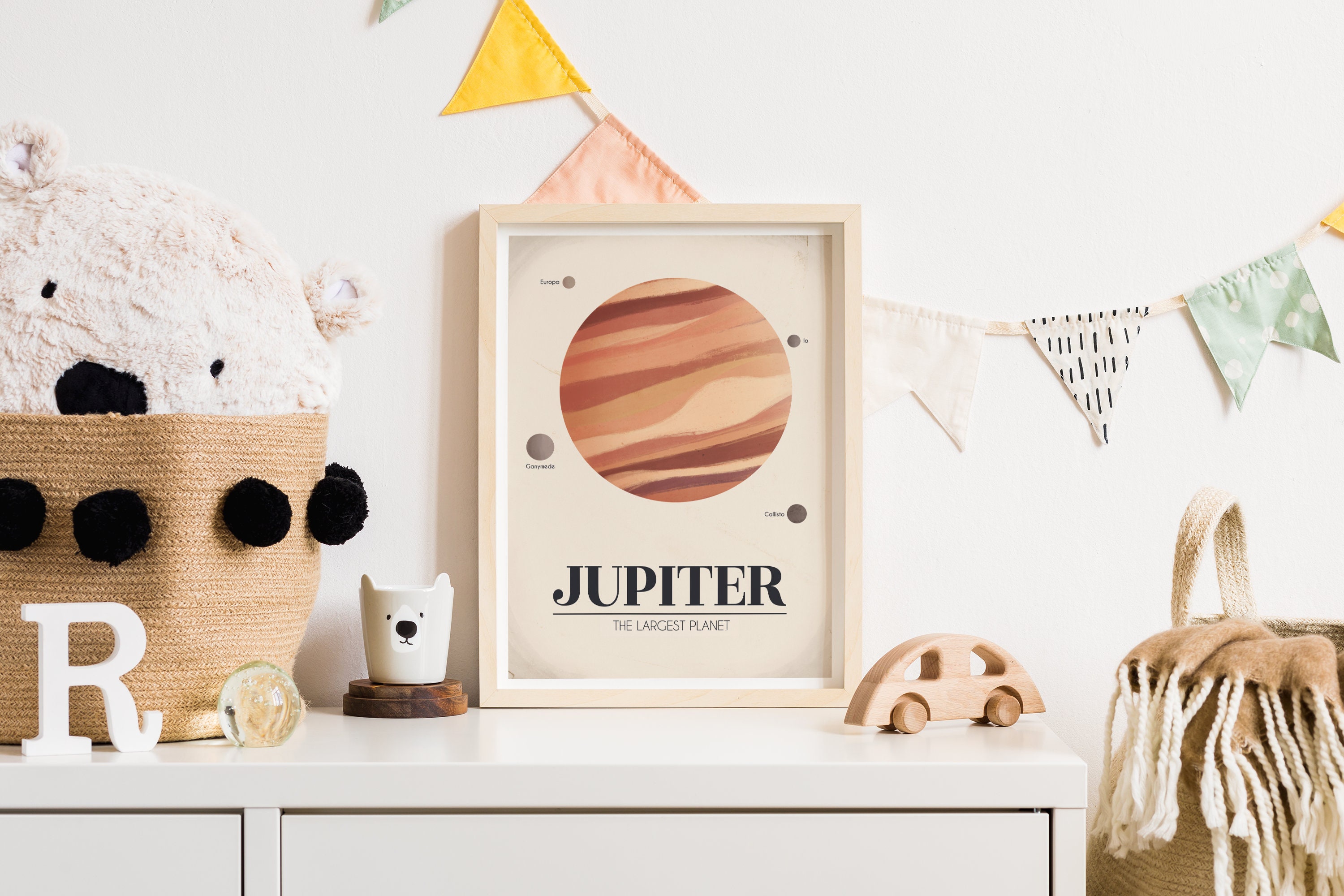 Planets Illustration Solar System Print Nursery Art Kids | Etsy