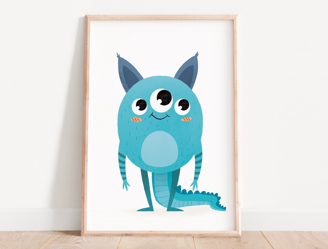 Nursery Wall Art, Nursery Print, Cute Monster, Monster Art Print, Baby ...