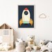 Space Print Spaceship Art Nursery Wall Art Nursery Wall - Etsy